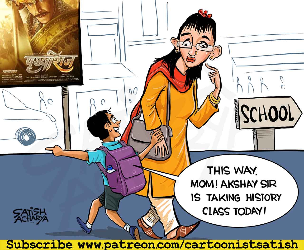 Akshay Kumar's History Classes! | CartoonistSatish.Com