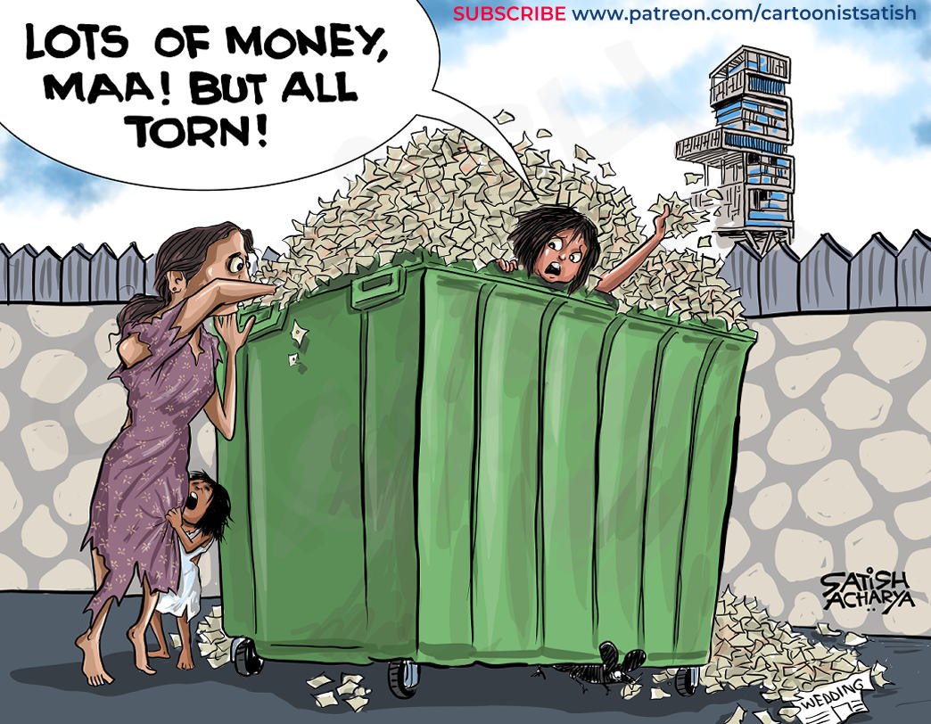 Is this called 'stinking rich'? | CartoonistSatish.Com